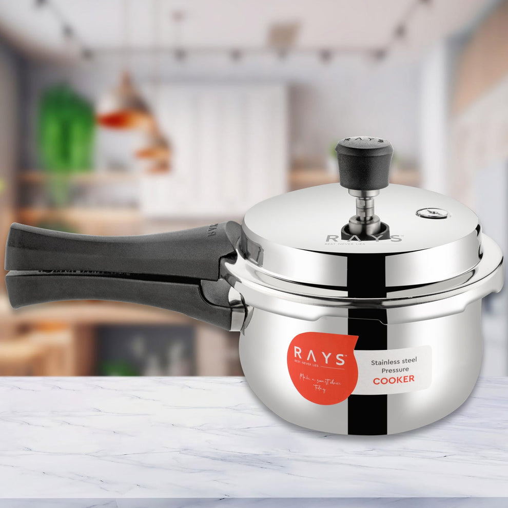 Stainless Steel Rays Fusion Pressure Cookers With Outer Lid (2.5 Litre ...